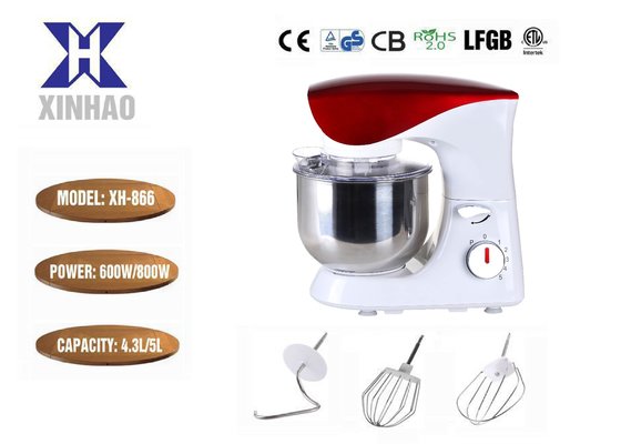 Injection White and Red Kitchen Stand Mixer with  White Top Cover for Pizza
