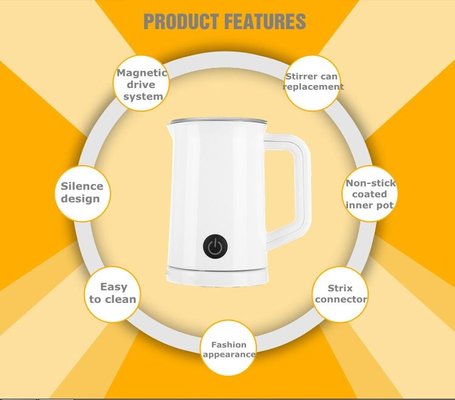 150 Milliliters Cold Or Hot  Frothing Milk Frother and Heater With Double - Wall Design