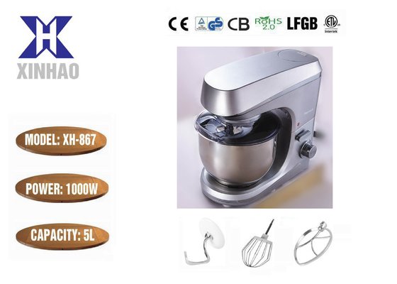 Spray Sliver Planetary Stand Mixer Non - Slip Slicone Feet Dough Mixer for Home