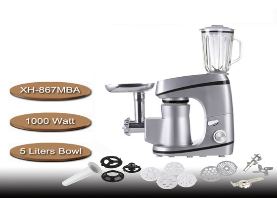 220V 1000 Watt Stainless Steel Cake Stand Mixer With Meat Grinder / Pasta Maker