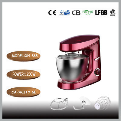 Bread Dough 1200W Stand Mixer Red with DGCCRF / REACH / GS / CE Certification