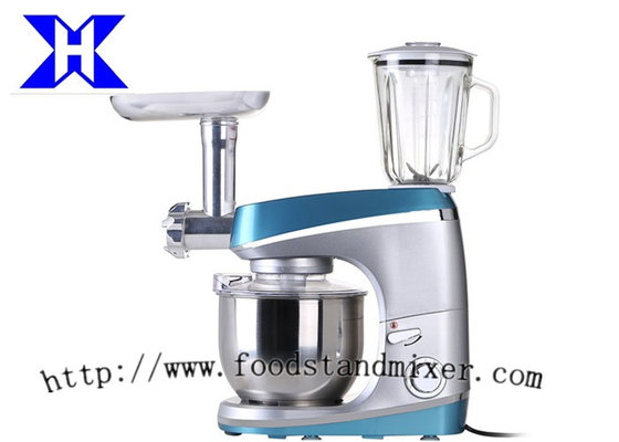 3 In 1 Blue Top And Silver Body Multifunction Stand Mixer With Blender