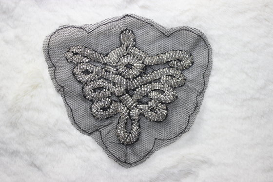 Beaded patch fashion patch for dress or shoes beading embellishment