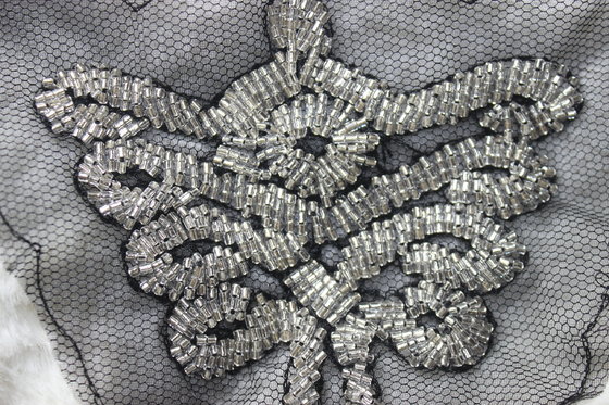 Beaded patch fashion patch for dress or shoes beading embellishment