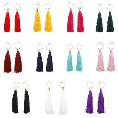 Lady's earrings tassel earrings