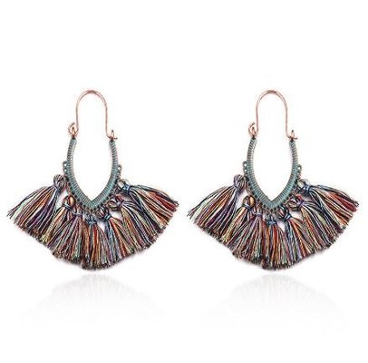 Earrings Tassel earrings multi color earrings