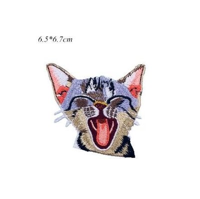 High quality cat patch embroidery patch sew on or iron on patch