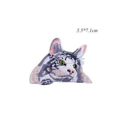 High quality cat patch embroidery patch sew on or iron on patch