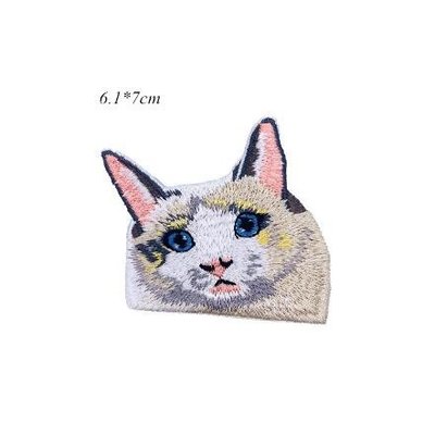 High quality cat patch embroidery patch sew on or iron on patch