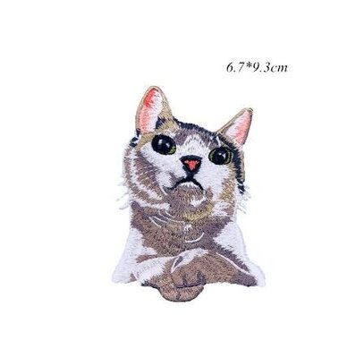 Embroidery patch cat patch iron on embroidery patch for children garments