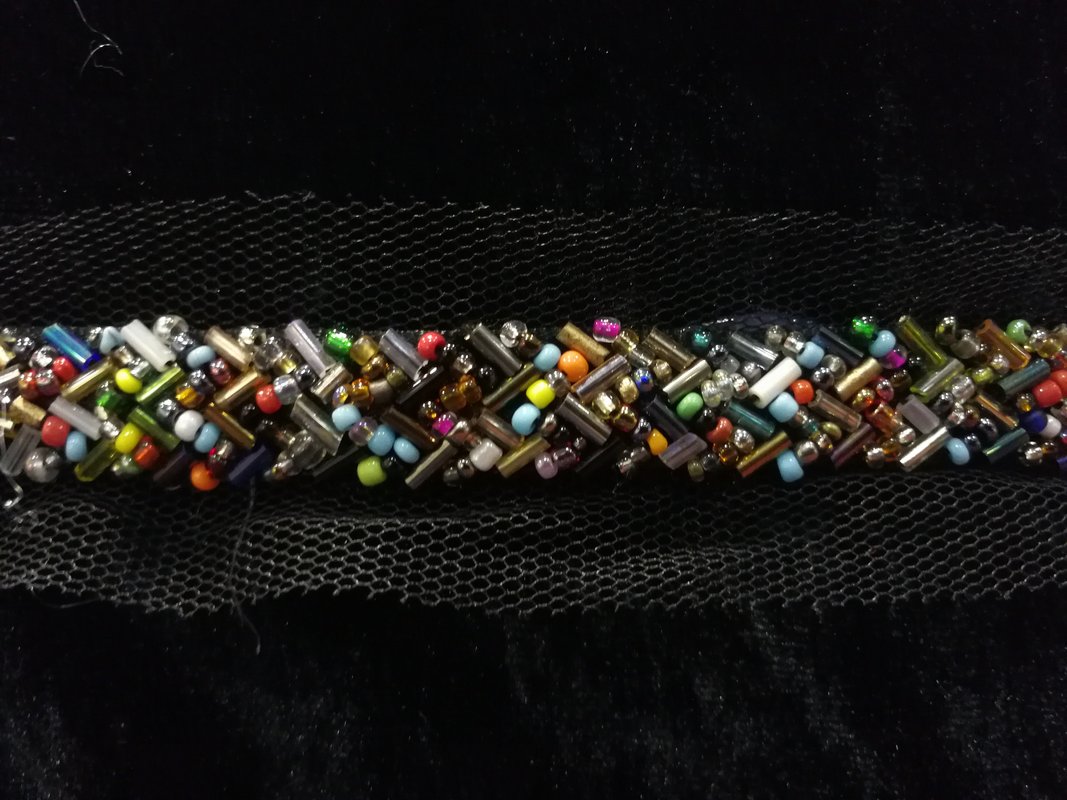 Fashion beaded trimming, beading tape multi-color