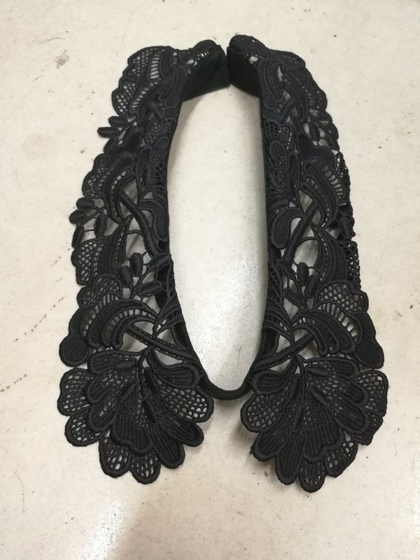 Fashion black color beaded collar beaded embellishment
