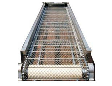 Flat Metal Net Chain Roller Conveyor system for FET Bottle , Cartons , Cans work line