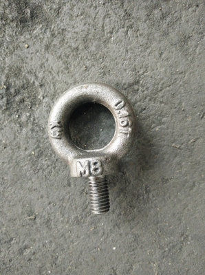 Galvanised Steel Lifting Eye Bolt GB825 - M8 for rigging , electric machine