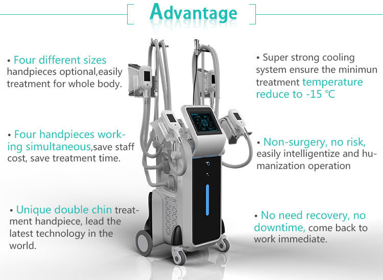 ODM OEM Logo Language Customized 4 handles coolsculpting fat freezing machine cryolipolysis for clinic