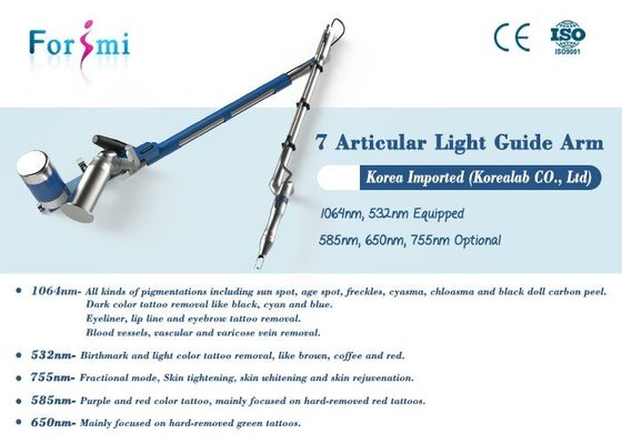 nd:yag laser pico 1064nm/532nm ; 585nm/650nm/755nm Optional pico second q switched nd yag laser
