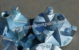 China Galvanized casting Formwork Wing Nut with flange plate dia100mm for tie rod Ø15/17mm supplier