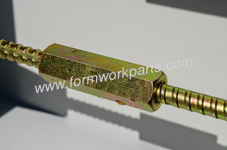 China Weldable Steel Hex Couplers with stop-pin for bar Ø15, Ø20 and Ø26.5 supplier