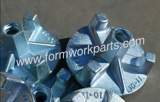 Galvanized casting Formwork Wing Nut with flange plate dia100mm for tie rod Ø15/17mm supplier