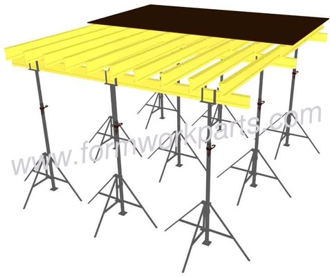 Folding Tripod and fork head, for holding steel props in slab formwork construction supplier