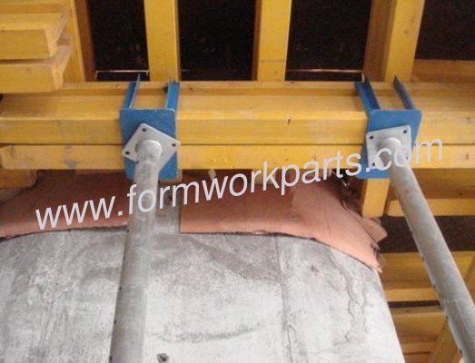 Powder coated Four-way fork head to support beams in slab construction supplier