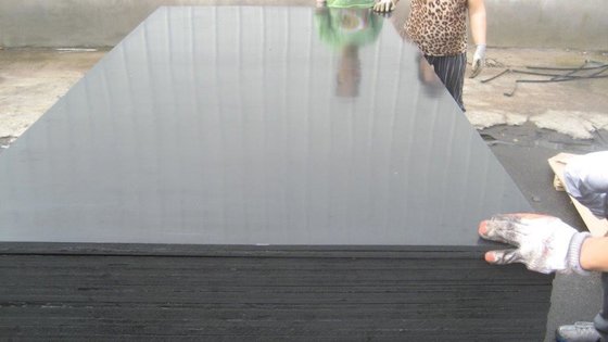 BLACK FILM FACED PLYWOOD  Black film faced plywood,MR glue,poplar core,black film or black printed film  Film faced shut