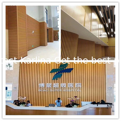Modern style Waterproof WPC embossed ceiling wall panels for bedroom Restaurant U shape tube suspended ceiling wood grai supplier