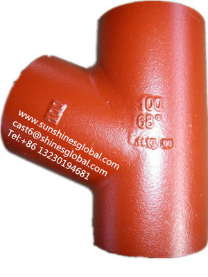 EN877 Epoxy Resin Cast Iron Pipe Fittings/ DIN 19522 Cast Iron Fittings