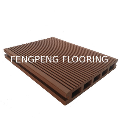 Anti-corrosion park coffee color decking wood plastic composite manufacturer
