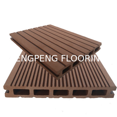 Anti-corrosion park coffee color decking wood plastic composite manufacturer