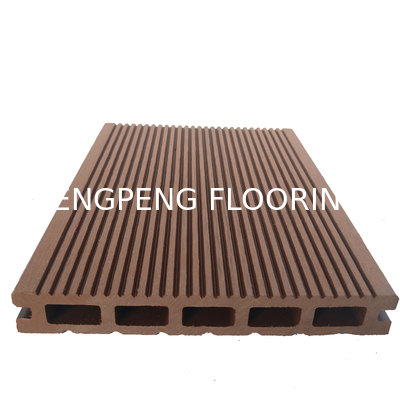 Anti-corrosion park coffee color decking wood plastic composite manufacturer