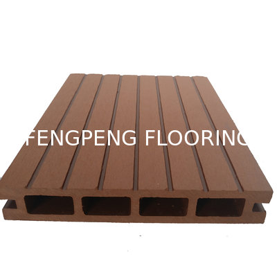 Anti-slip popular outdoor garden hollow wood plastic composite floor, wood plastic decking
