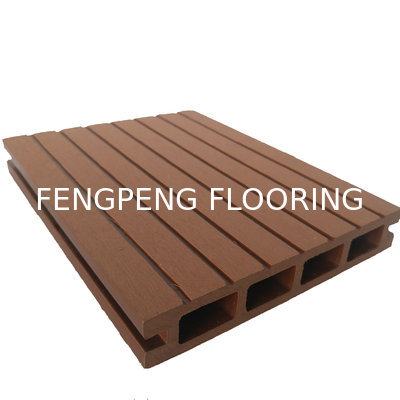 Anti-slip popular outdoor garden hollow wood plastic composite floor, wood plastic decking