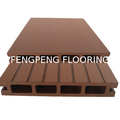 Anti-slip popular outdoor garden hollow wood plastic composite floor, wood plastic decking