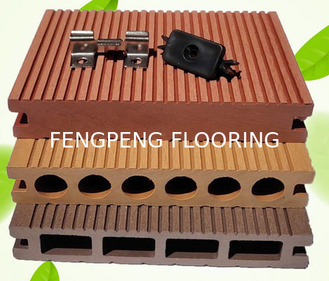 Hollow 140*25 lock floor plastic wood simulation laminate flooring outdoor special wpc wood composite panel