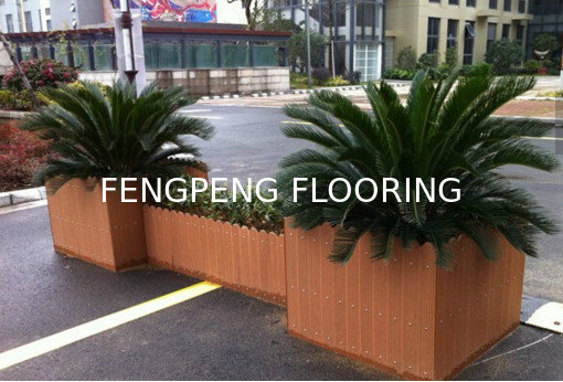 Flower boxes wpc plastic wood flower pot Road community flower box Wood plastic flower box