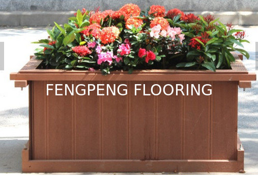 WPC flower box/wpc fence/ wpc decking manufacturer wpc planter customized outdoor decorative WPC flower box