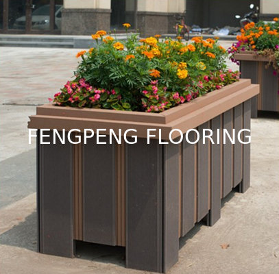 WPC flower box/wpc fence/ wpc decking manufacturer wpc planter customized outdoor decorative WPC flower box