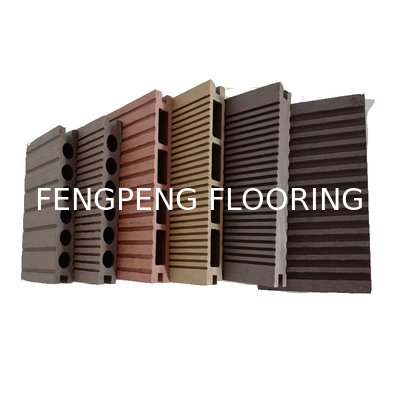 wood plastic composite decking, outdoor wood decking, EU popular fashion style hollow co-extruded decking wpc board