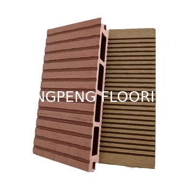 wood plastic composite decking, outdoor wood decking, EU popular fashion style hollow co-extruded decking wpc board
