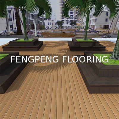 Factory Wood Plastic Composite Outdoor Wood Grain Flooring WPC Deck Board