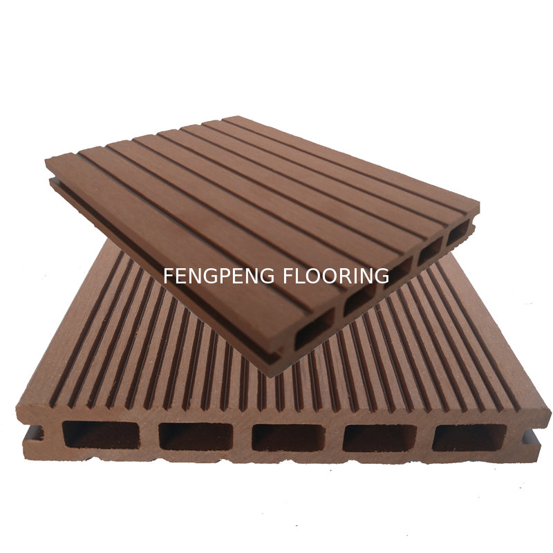 Anti-corrosion park coffee color decking wood plastic composite manufacturer