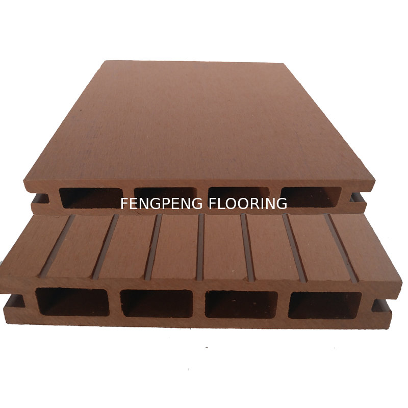 Anti-slip popular outdoor garden hollow wood plastic composite floor, wood plastic decking