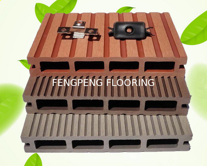 Factory direct square hole round hole solid plastic wood floor outdoor garden landscape engineering wood plastic floor