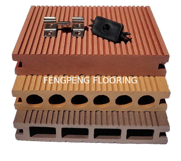 Hollow 140*25 lock floor plastic wood simulation laminate flooring outdoor special wpc wood composite panel