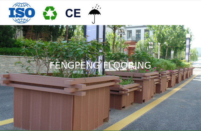 Flower boxes  Eco-friendly wpc plastic wood flower pot Road community flower box Wood plastic flower box