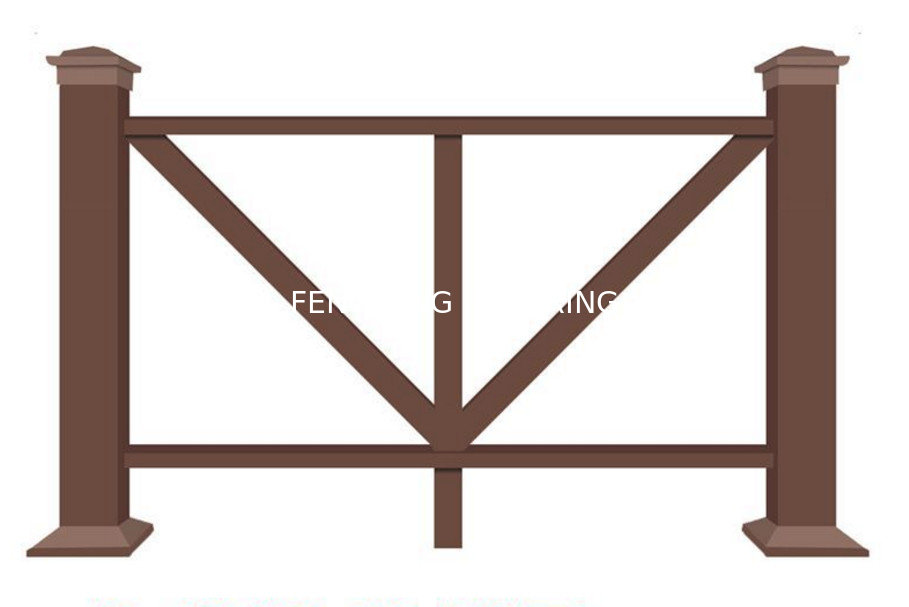 WPE plastic wood fence Factory supply Environmental protection plastic wood guardrail, high quality and low price