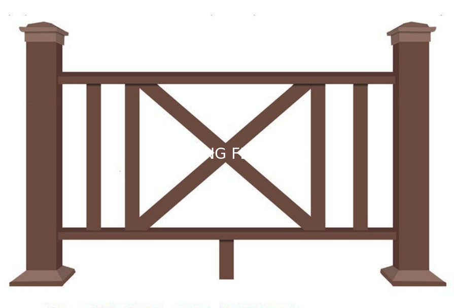 Environmental safety, square, park, WPE plastic wood fence Plastic wood guardrail landscape material