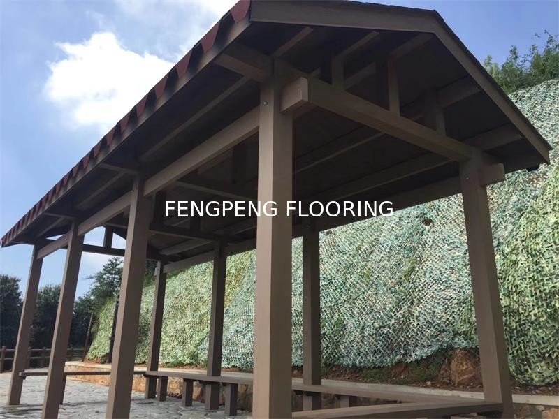 Outdoor Easy Install Decoration WPC Deck Pavilion Wood Plastic Composite Decking WPC Pavilion