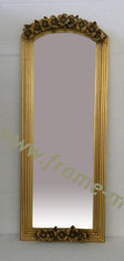 China Wooden  floor standingMirror,antique gold wood wall mirror supplier